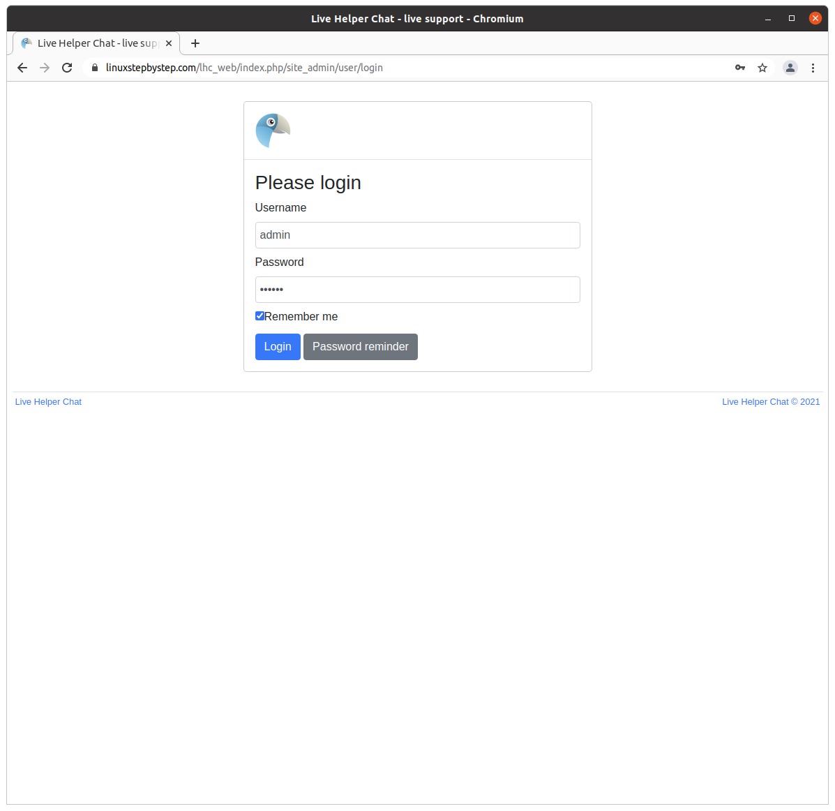 Web presence step by step Chapter 14: Installing and configuring Live ...